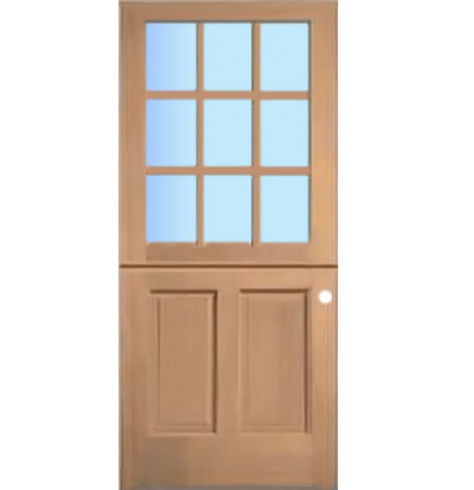 144 9-Lite Dutch Doug Fir Wood Entry Solid Door — Lux Doors