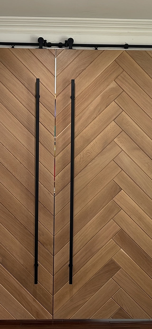Milan - Interior Modern Herringbone Design White Oak Solid Wood Door ...