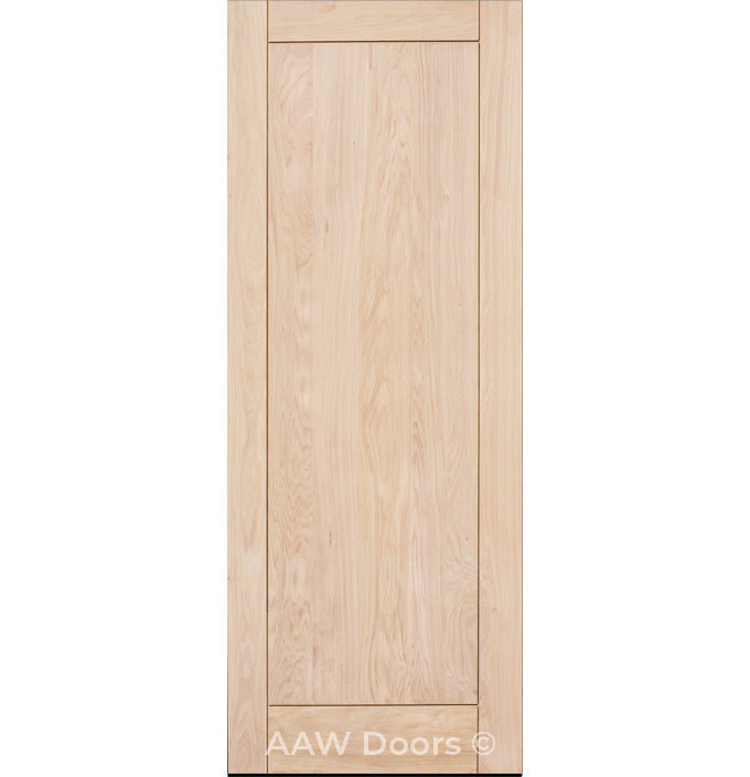Uno - Exterior Modern Recessed One-Panel White Oak Wood Entry Solid Fr ...