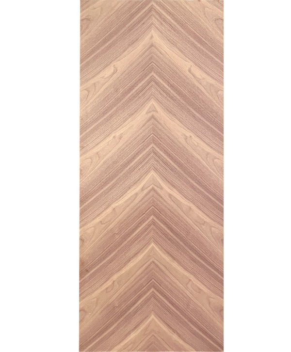 Fossano - Interior Chevron Flush Walnut Solid Core Stain Grade Modern — Lux Doors