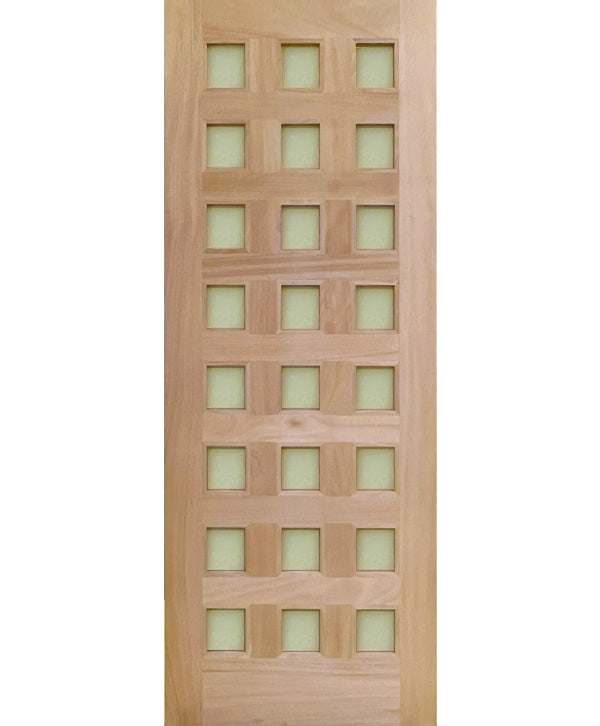 Dolce - Exterior Modern Mahogany Handcrafted Wood & White Laminated Gl ...