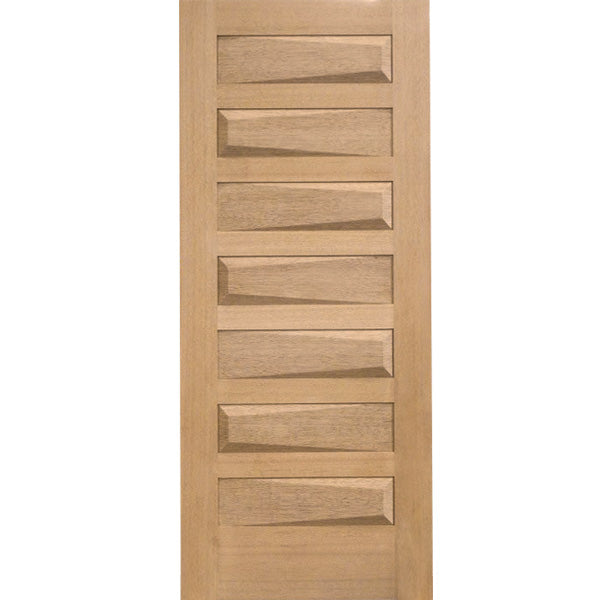 Matrix 3D Door - Exterior Modern Entry Mahogany Front Door — Lux Doors