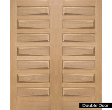 Matrix 3D Door - Exterior Modern Entry Mahogany Front Door — Lux Doors