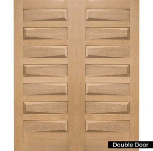 Matrix 3D Door - Exterior Modern Entry Mahogany Front Door — Lux Doors