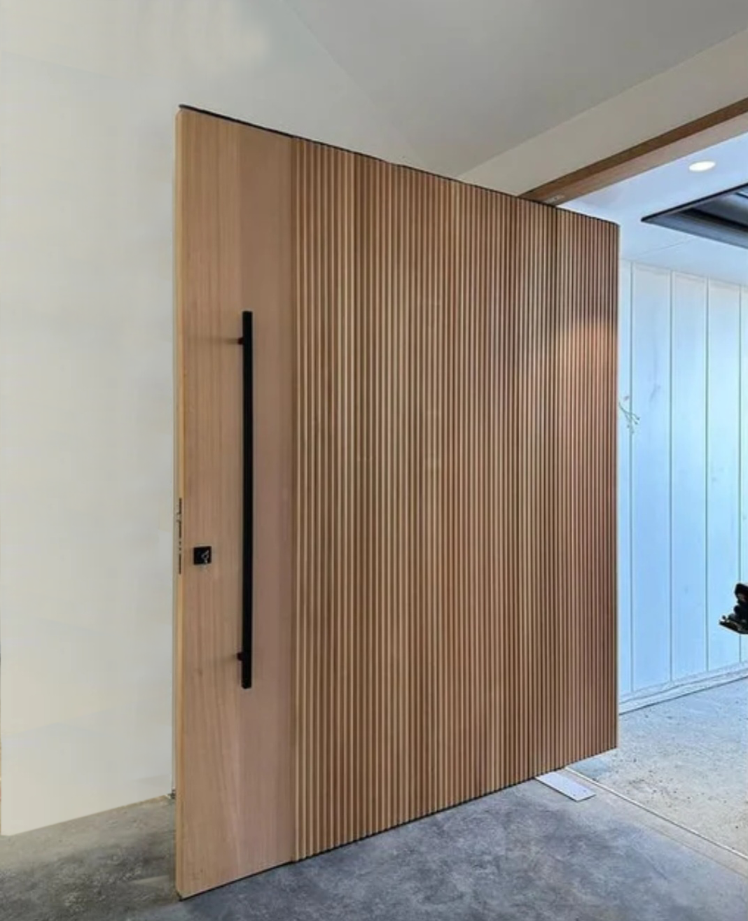 Maximus - Exterior Modern Solid Wood Pivot Door — Lux Doors