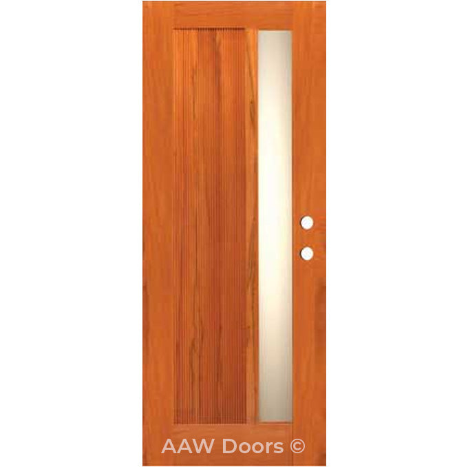 Retro 13 - Exterior Modern Mahogany Wood Entry Solid Front Door — Lux Doors
