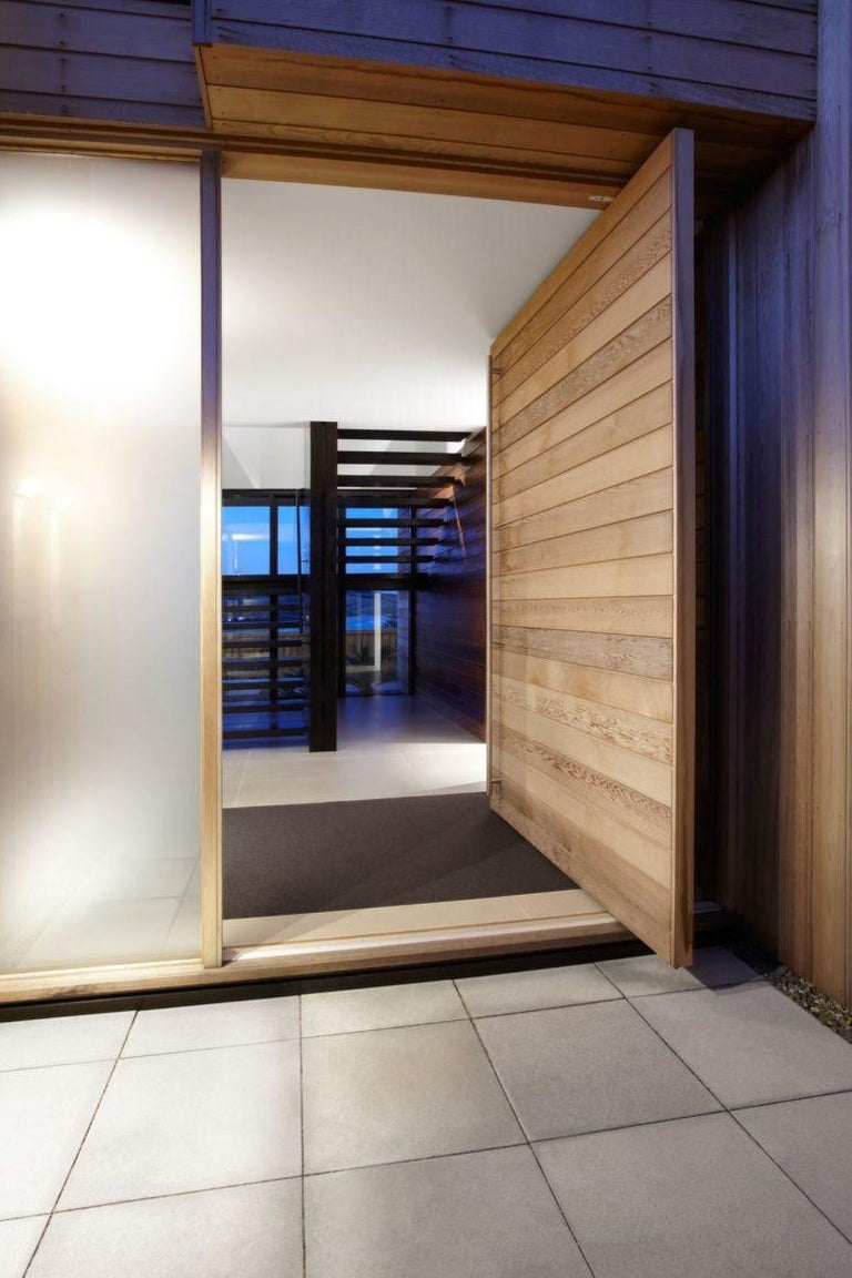 Exterior Modern Pivot Doors — Lux Doors