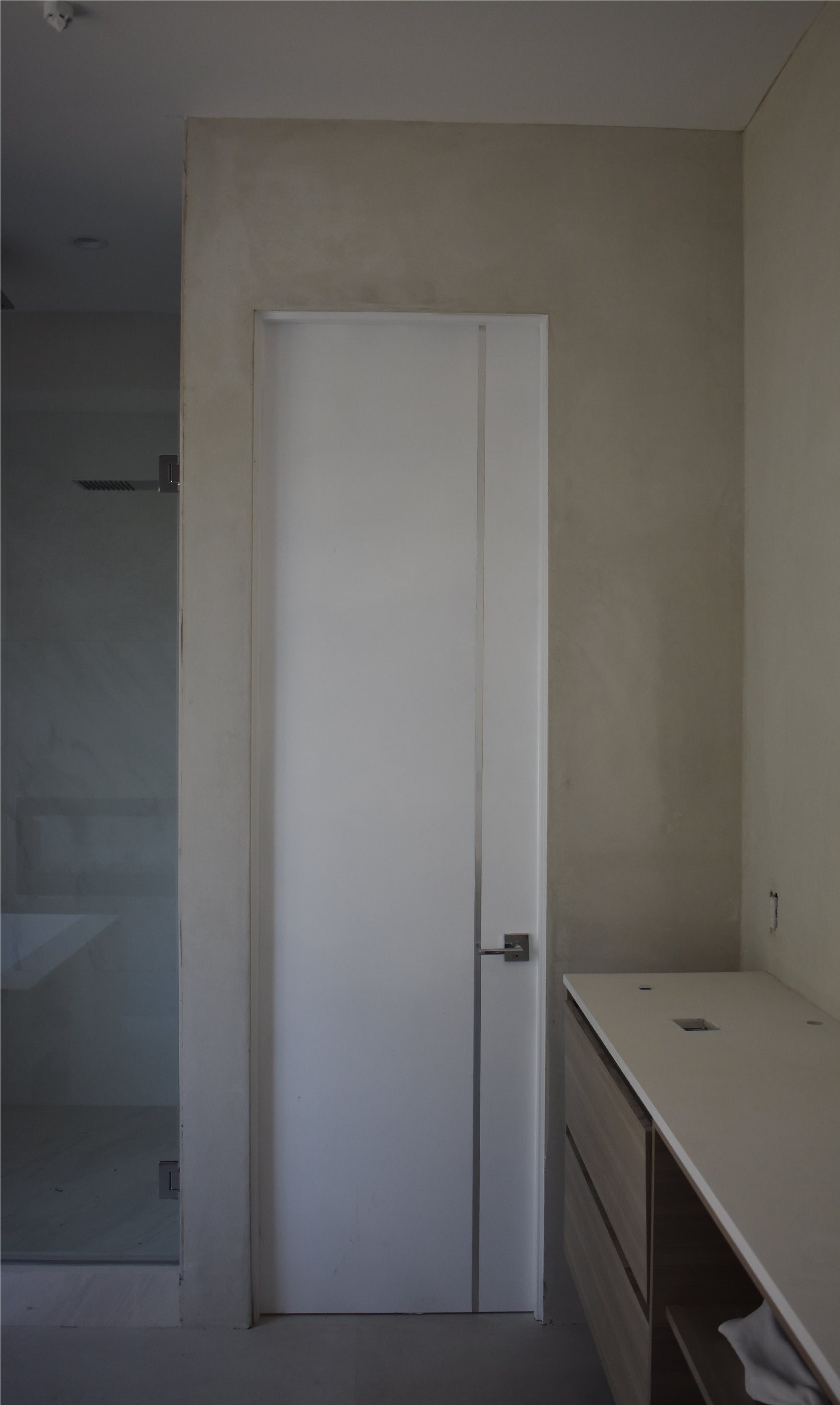 Axel - Interior Solid Core Primed White Door with Solid Aluminum Inlay ...