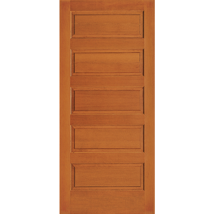 Interior Raised 5-Panel Stain Grade Doug-Fir Wood Door — Lux Doors